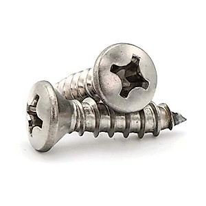 Phillips Oval Head Sheet Metal Screws 18-8 Stainless Steel - #12 x 3/4" Qty-100