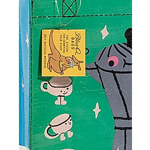 Blue Q Handy Tote ~ Start Your Engines Coffee Lovers!!! Reusable lunch bag, little tote, gift bag, sturdy and easy to clean, made from 95% recycled material, 10" h x 8.5" w x 4.5" d