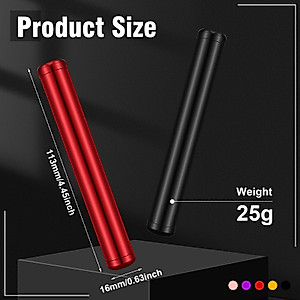 Amylove 5 Pieces Cute Small Metal Aluminum Waterproof Metal Case for Purse Pocket Travel, 4.5 Inches(Purple, Gold, Pink, Red, Black)