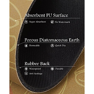 AMOAMI-Coffee Mat-Coffee Bar Accessories-Absorbent Stain Resistant Drying Mat Fit Under Coffee Maker Machine Coffee Pot Tray Espresso Machine-Coffee Station Accessories and Decor-12”x19”