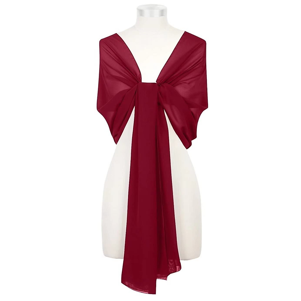 Juweniz Women's Chiffon Shawls Wraps Scarves for Bridesmaid Wedding Evening Prom Party Special Occasion Dresses Sage 90" x 20"