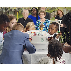 Crowne Vault Custom Engraved Urn Vault for Underground Burial | Fortified Container to Hold Adult Human Ashes and Cremation Urns for Cemetery and Ground Burials | Made in The USA (White, Regent)