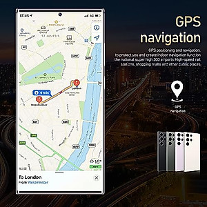 RAYPUR 5G Unlocked Smartphone for S23 Ultra, 7.3inch Full Screen Cell Phone, 7800Mah, 16 1TB, Global Version Android Mobile Phones, Facial Fingerprint Unlocking GPS,Black-1TB