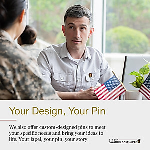 SHOP AWARDS AND GIFTS United States US Marine Corps Veteran Lapel Pin, Retirement and Service, Military Gifts, 1-1/8 inch, 12 Pack