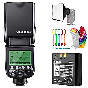 Godox V860II-C E-TTL HSS 1/8000s 2.4G GN60 Li-ion Battery Camera Flash Speedlite Light Compatible for Canon EOS Cameras with USB LED