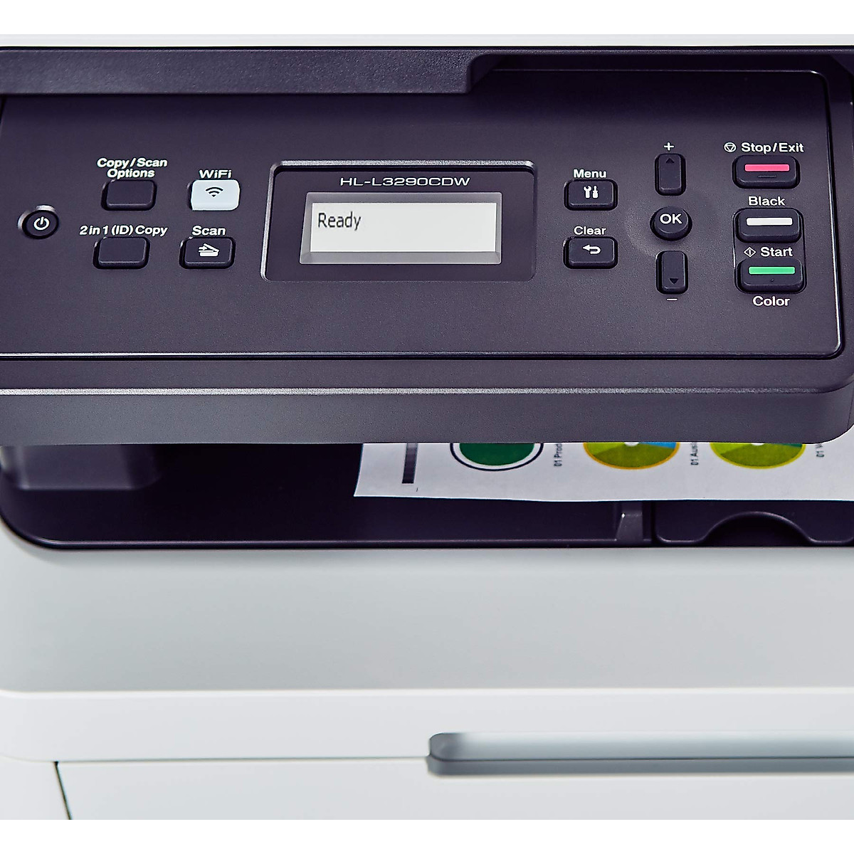 Brother HL-L3290CDW Wireless Compact Digital Color Laser All-in-One Printer, Print Scan Copy, Duplex Printing- 600 x 2400 dpi, 25ppm, 250-sheet, Works with Alexa - Bundle with JAWFOAL Printer Cable.