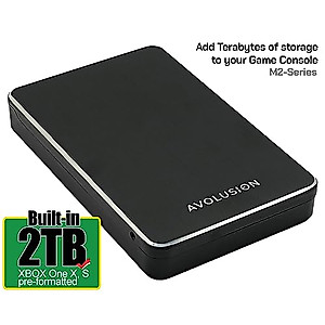 Avolusion M2 Series 2TB USB 3.0 Portable External Gaming Hard Drive (Compatible with Xbox One, Pre-Formatted) - 2 Year Warranty