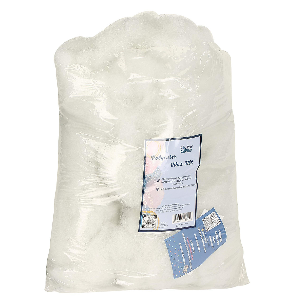 Mr. Pen- Polyester Fiber Fill, 10 oz, White, Pillow Stuffing, Stuffing, Pillow Filling Stuffing, Stuffing for Stuffed Animals, Poly Filling Stuffing, Cotton Stuffing, Pillow Filler, Pillow Filling