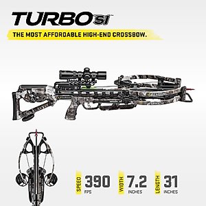 TenPoint Turbo S1 Crossbow, Vektra - 390 FPS - Equipped with RangeMaster Pro Variable Speed Scope + ACUslide Cocking & De-Cocking System - ​​​​Lowest-Priced ACUslide Safe De-Cocking Crossbow