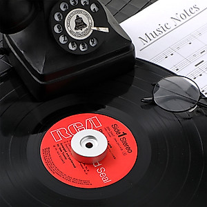 45 Record Adapter for Turntable RPM Record Player for 7 Inch Vinyl Record Players Turntables Solid Aluminum Dome (Silver)