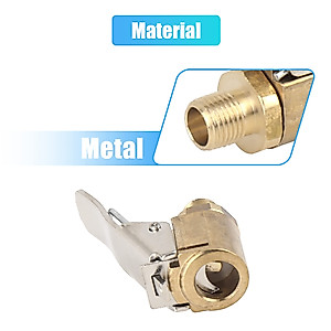 X AUTOHAUX 2pcs Tire Chuck with Clip Adapter Air Chuck Tire Inflator Compressor Pump Connect Accessories for Vehicle