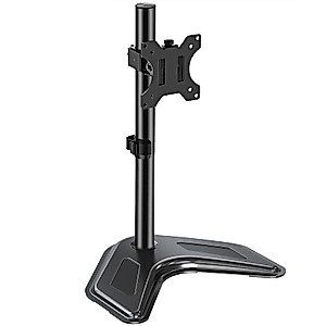 MOUNT PRO Single Monitor Stands Fits 13-32 inch/17.6 lbs Screen, Free Standing Computer Monitor Mount, Monitor Desk Stand with Adjustable Height/Tilt/Swivel/Rotation, VESA Monitor Stand 75x75 100x100