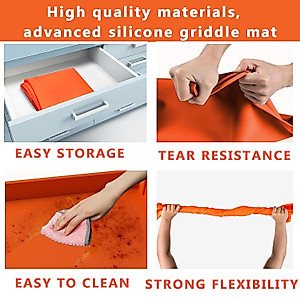 Silicone Griddle Mat, 【Upgraded Full-edge】Griddle Top Covers for Blackstone 28'', Heavy Duty Food Grade Silicone Griddle Cover,Protect Your Griddle All Year Round