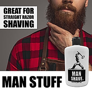 Man Shave Men's Shaving Cream | All Natural Shave Cream for Men with Shea Butter, Aloe Vera Gel and Sweet Almond Oil | Ultra Thick for Razor Burn Protection | Shaving Gift by Man Stuff