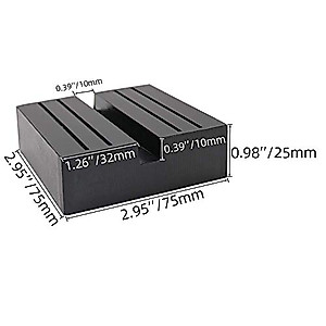 FIVE BANANAS Jack Rubber Pad, Car Black Anti-Slip Rail Pinch Weld Adapter Support Block Heavy Duty for Car Lift (4 Pack, 5#)