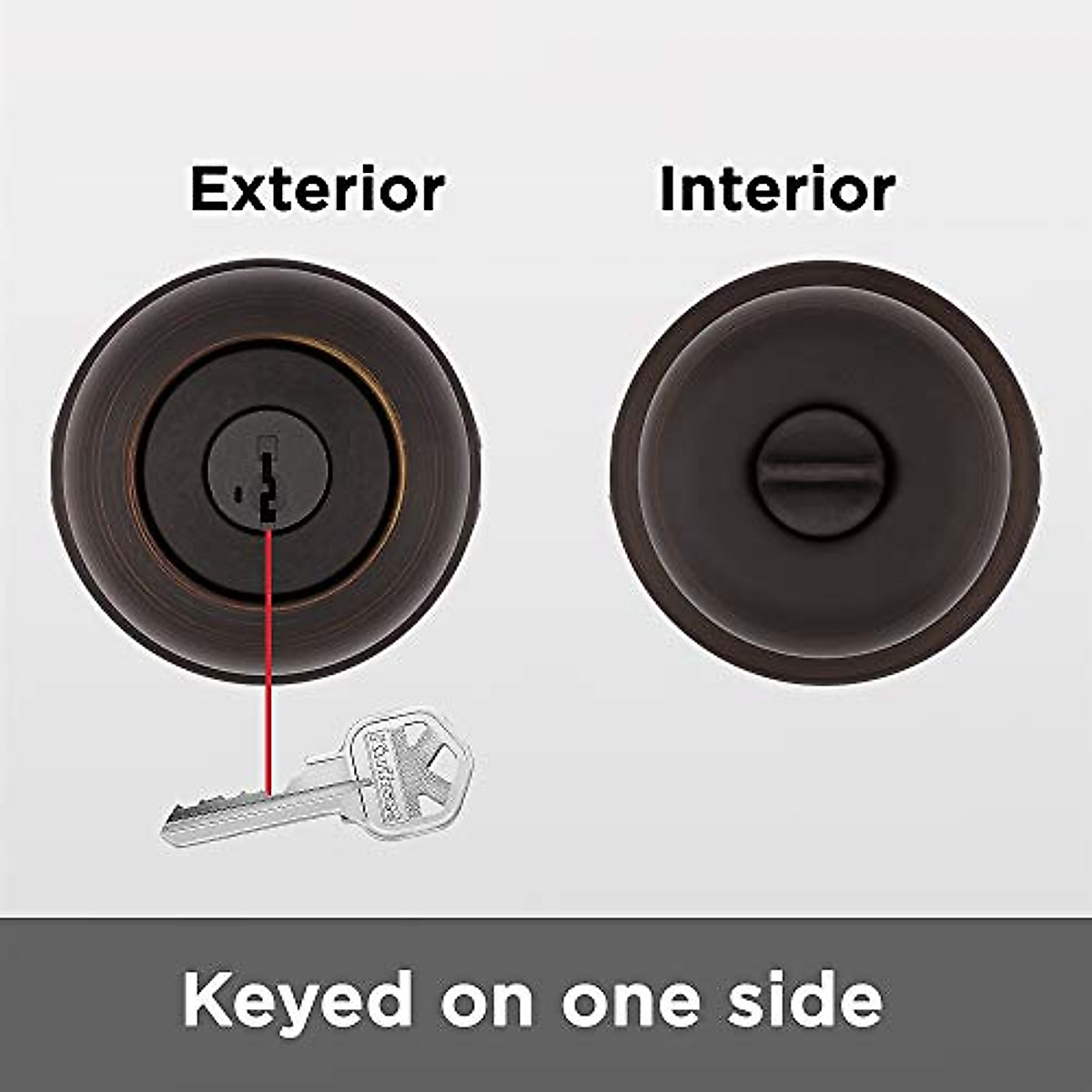 Kwikset Juno Entry Knob featuring SmartKey® in Venetian Bronze - 97402-737