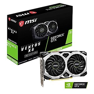 MSI Gaming GeForce GTX 1660 Super 192-bit HDMI/DP 6GB GDRR6 HDCP Support DirectX 12 Dual Fan VR Ready OC Graphics Card (GTX 1660 Super VENTUS XS OC)