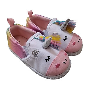 Unicorn Sneakers Shoes Girls Toddlers (4) White