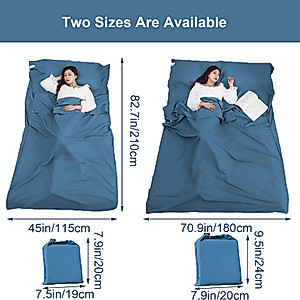 Sleeping Bag Liner Portable Travel Sleeping Sack Sheets Lightweight and Compact Camping Sheets for Adults Comfortable Liners for Traveling Hotel Camping Picnic Hostels Backpacking