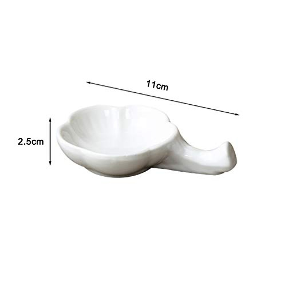 MULHUE 6 PCS Porcelain Plum Blossom Dipping Bowls Sauce Dishes,Round Soy Sauce Dipping Bowls, Dipping Bowls, Porcelain Watercolor Palette