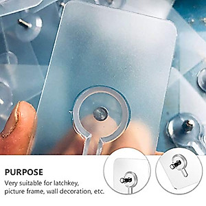 DOITOOL Self Adhesive Nails Wall Mount Non-Trace Screw Hook Stickers，10 Pcs Screw Free Stickers for Hanging Bathroom Kitchen Shower Room （16mm）