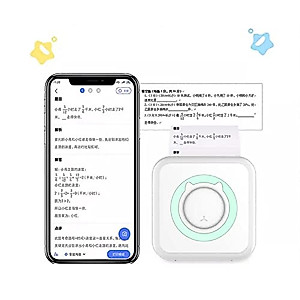 Febuliy Portable Inkless Bluetooth Thermal Pocket Printer Powerful Improve Learning Efficiency for Study Notes Memo (Green)