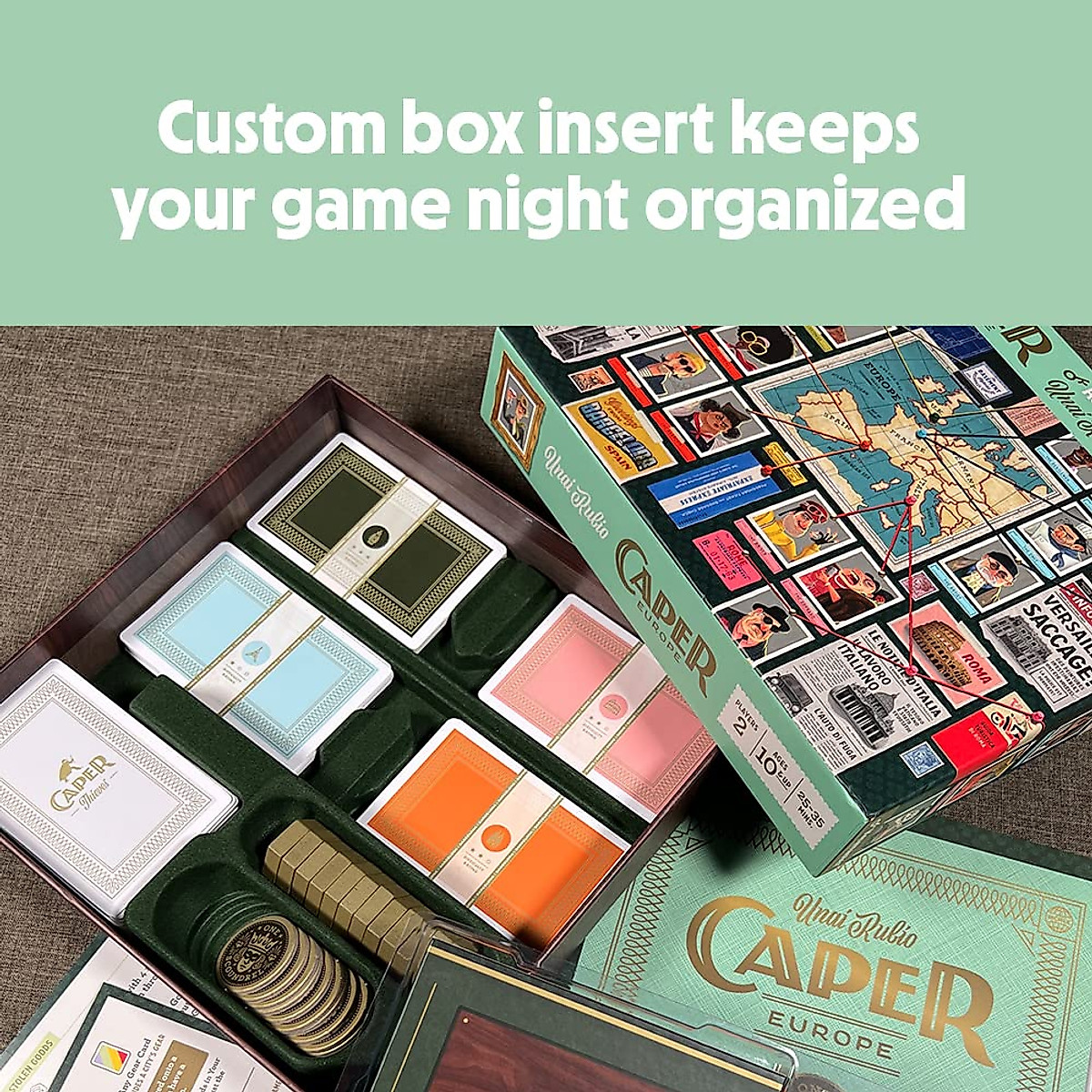 Keymaster Games Caper Europe | Strategic Two-Player Board Game | A Head-to-Head Card Drafting Game of Planning The Perfect Heist in Four Unique International Cities | Ages 10+