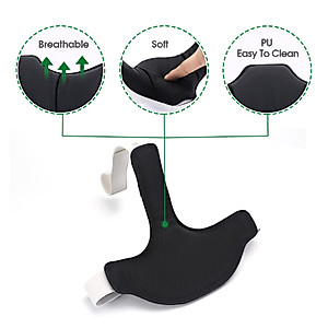 Smatree Head Cushion T-Shaped Compatible with Quest 2 Elite Strap, Balance Gravity Pressure, Soft PU Material Replacement Cushion Compatible for Quest 2 Headset(Only Head Cushion)