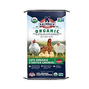 Kalmbach Feeds 20% Organic Chick and Meatbird Starter Grower Crumble, 35 lb