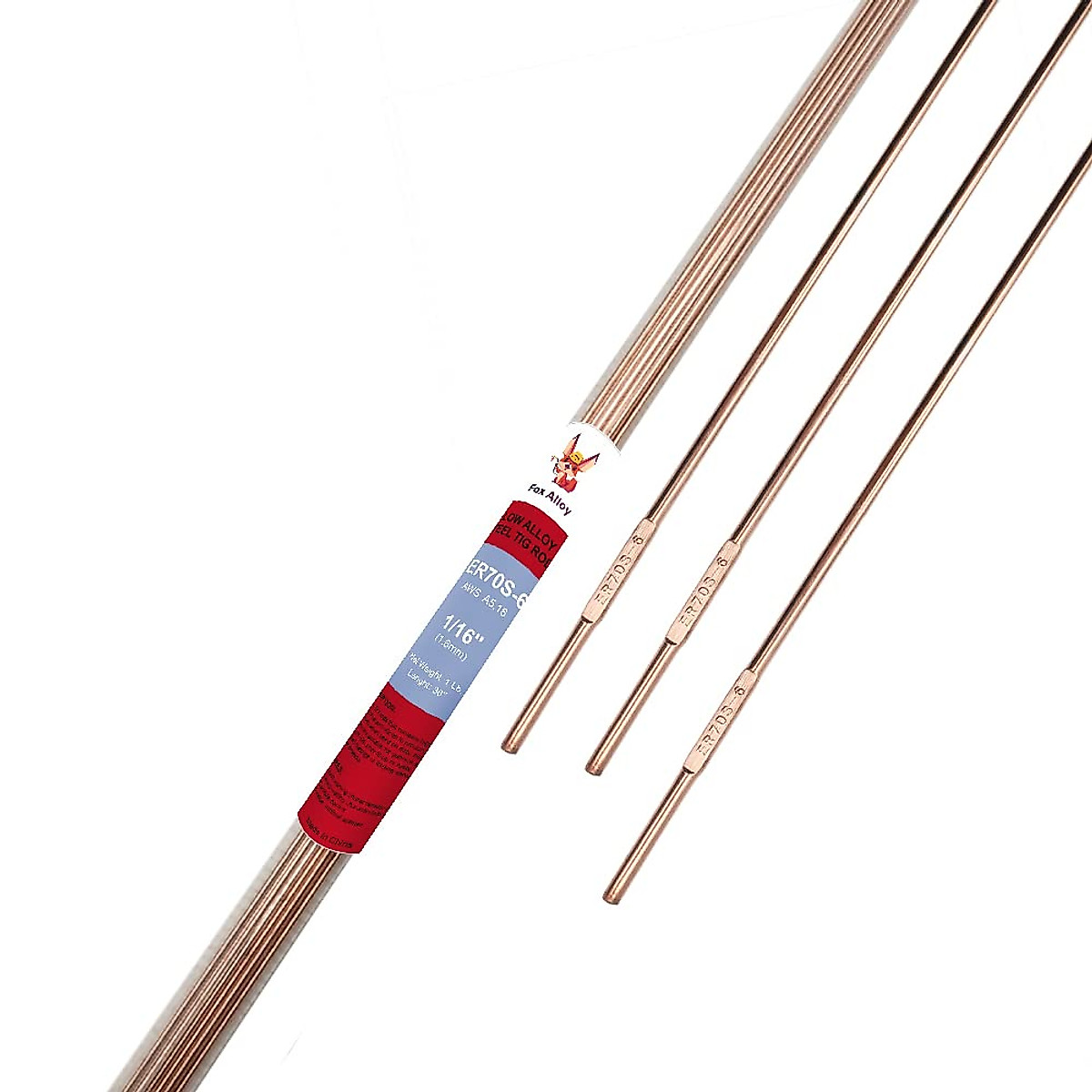 TIG Welding Rods Mild Steel Filler Rod ER70S-6 1/16'' x 36'' Brazing Rods 1.6mm*914mm 0.45kg