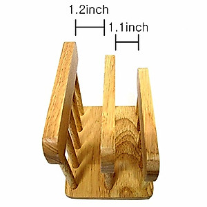 LENITH Wooden Dual Cutting Board Rack Chopping Board Organizer Stand Holder Kitchen