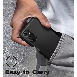 SURITCH for Samsung Galaxy A14 5G Phone Case, [Built-in Screen Protector] Heavy Duty Protection Shockproof Rugged Dual-Layer Phone Cover-Black