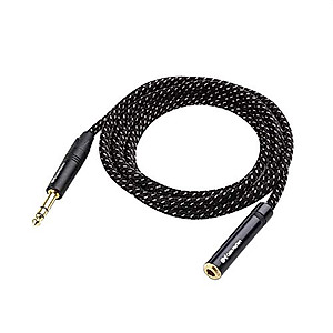 Cable Matters Braided 1/4 Inch Extension Cable 6 ft (1/4 TRS to 1/4 Inch Male to Female Cable)