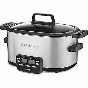 Cuisinart MSC-600 6 Quart 3-In-1 Cook Central Multicooker Slow Cooker Steamer Bundle with 1 YR CPS Enhanced Protection Pack
