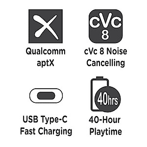 Morpheus 360 Synergy HD Active Noise Cancelling Wireless Headphones, Bluetooth Over-Ear Headset with Microphone, 40 Hour Playtime, Wired/Wireless, USB Type C Fast Charging, Travel Case HP9550HD