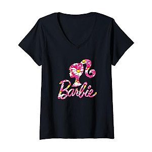Barbie - Pink Daisy V-Neck T-Shirt