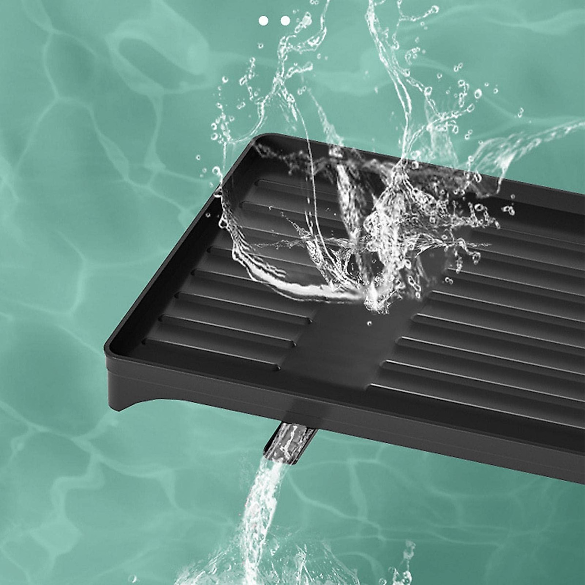 IBNA Dishes Storage Plate Rack, Carbon Steel Dish Drying Rack, Durable Cabinet Dish Drying Rack, Drainer Dishes Plates with Large Capacity, Plate Rack Drainer for Plates Cutting Boards Spoons Forks