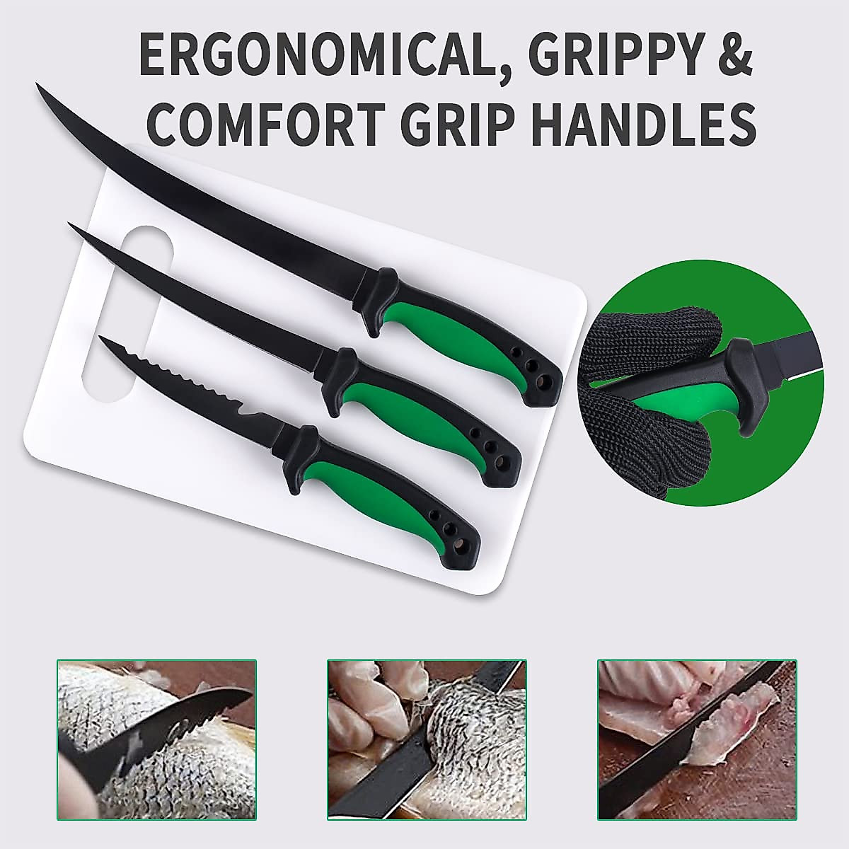 Pak 11-Pc Fillet Knife Fishing, Fish Fillet Knife, Fish Cleaning Kit, Fish Fillet Knife Set, Filet Fishing Kit, Fishing Knife, Filet Knife, Knife Set, Fishing Scissor, Fishing Equipment, BBQ Knives