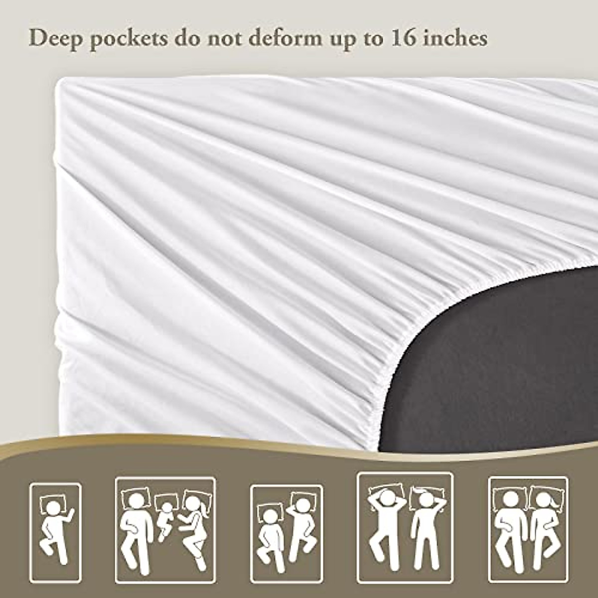 Yarnsoft Twin XL Size for Back Pain, Cooling and Breathable Mattress Pad Covers, Extra Thick Mattress Topper 16-21" Elastic Deep Pockets ，All Season Bedding, (38 "x80) White