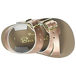 Saltwater by Hoy Baby-Girl's Sun-San Sea Wee-K Flat Sandal, Rose Gold, 2 M US Infant