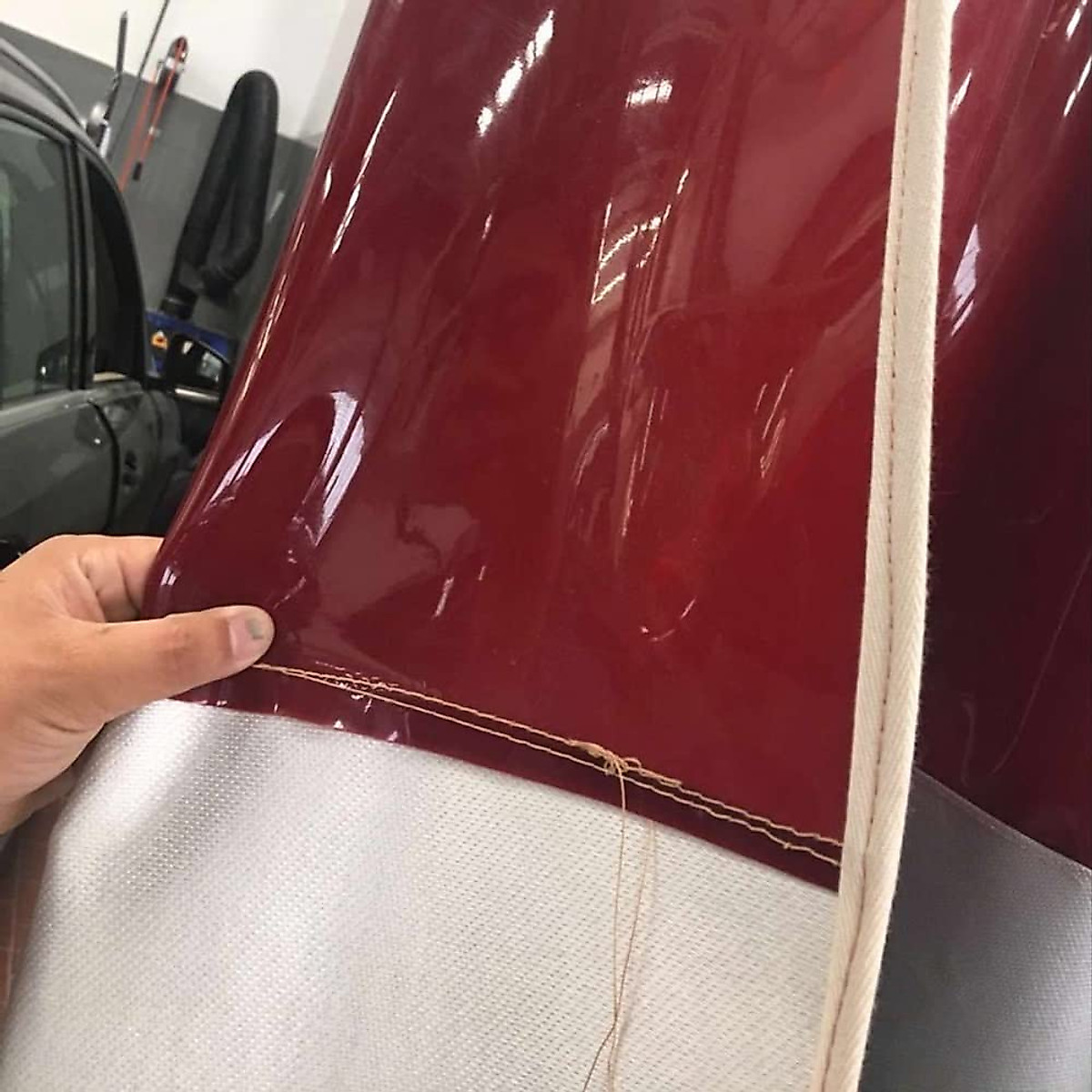 XXIOJUN-Shower Mat Industrial Welding Curtain, Welding Blanket Silicone Coated, Flame Retardant Fiberglass 650gsm Thick Welding Shield up to 1000°f, Weld Curtain for The Use by Welders, Cutters