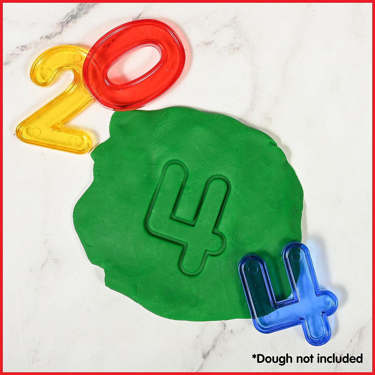 edxeducation Transparent Numbers Set - Mini Jar Set of 40 - Colorful, Plastic Numbers - Light Box Accessory - Sensory Play - Math Manipulative for Kids