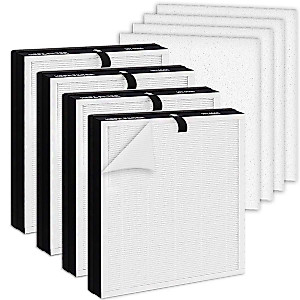 Cleangela HY4866 Air Purifier Replacement Filter 4-Set: Compatible with MORENTO HY4866, WESTHEY HY4866 and YIOU M1 Air Cleaner Purifiers- 4-Pack True HEPA Activated Carbon Filters + 4-Pack Pre-Filters