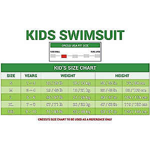 Cressi Kids Swimsuit Short Sleeve, Black/Lime, L