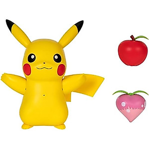 Pokémon Train and Play Deluxe Pikachu - 4.5-Inch Pikachu Figure with Lights, Sounds, and Moving Limbs Plus Interactive Accessories