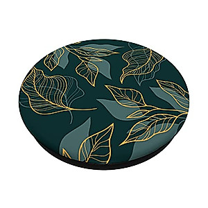 Aesthetic Plant Leaf Pattern Floral Botanical Green PopSockets Swappable PopGrip