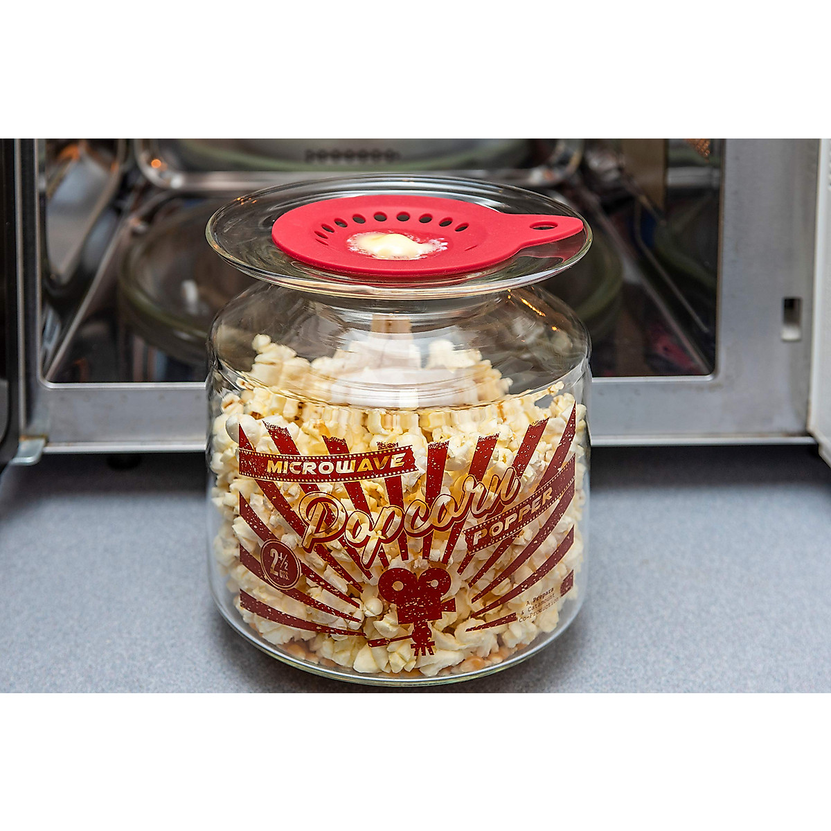 Catamount by Prepara Microwave Popcorn Popper 2.5 Quart Clear