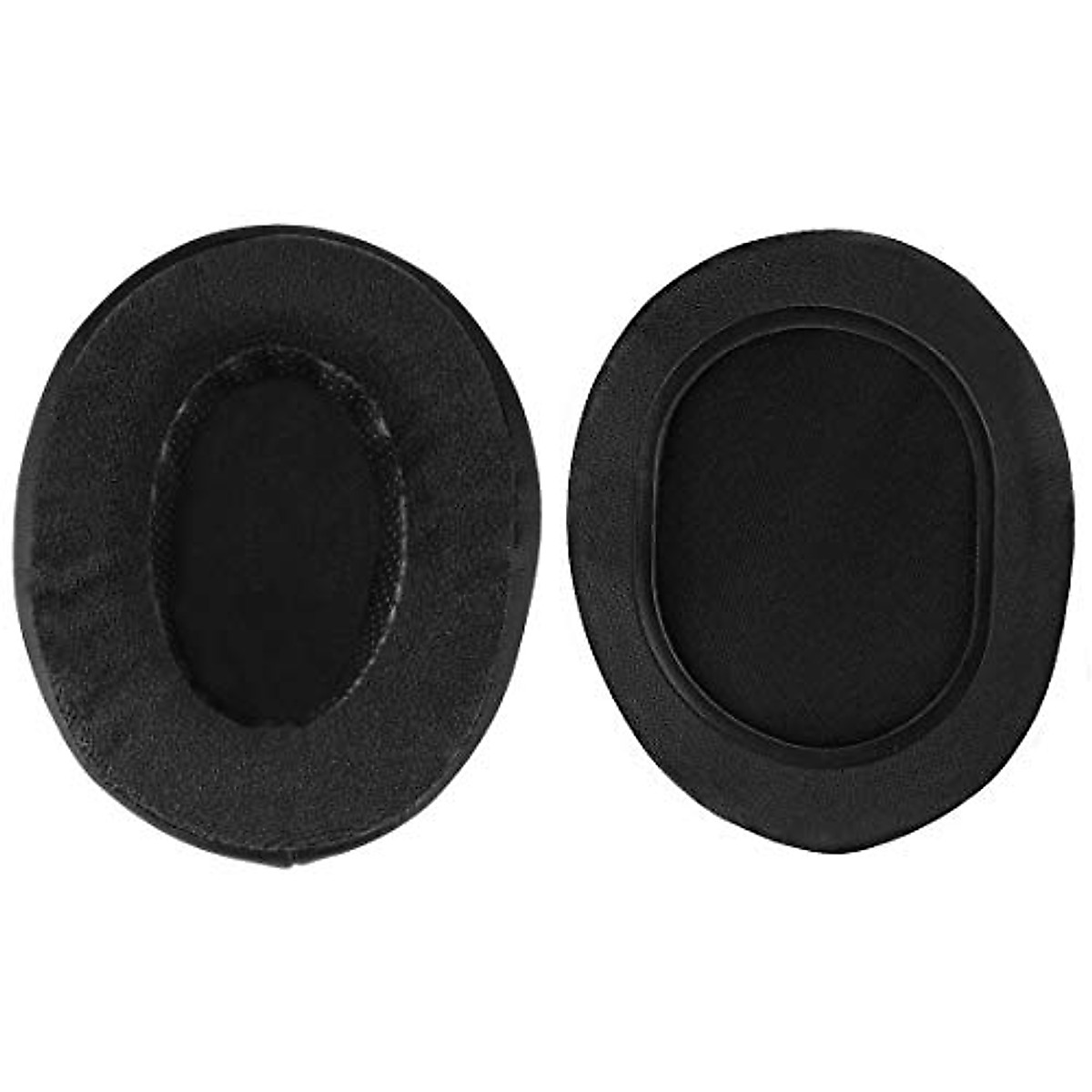 Geekria Comfort Hybrid Velour Replacement Ear Pads for Audio-Technica ATH-M50X M50xBT2 M60X M50S M50cwh M45 M30X M20X Headphones Earpads, Headset Ear Cushion Repair Parts (Black)