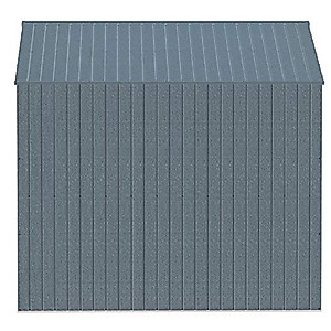Arrow Shed Elite 10' x 8' Outdoor Lockable Steel Storage Shed Building, Anthracite