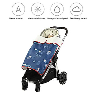 Baby Windproof Stroller Blanket Multifunctional Infant Rainproof Blanket Pram Stroller Polyster Warm Cover for Newborn Baby(85 * 64cm-Tropical)
